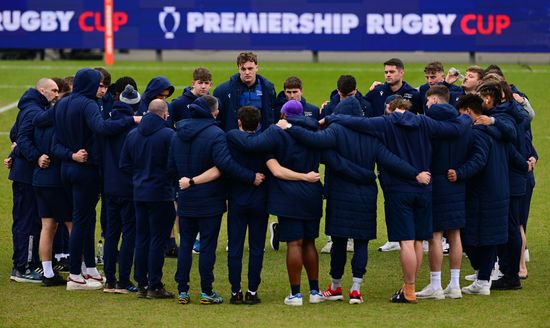 Sale Sharks Team Huddle Before Premiership Editorial Stock Photo ...