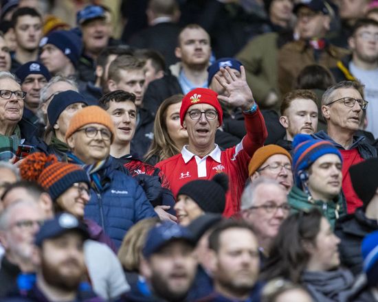 Wales Fan Crowd Murrayfield Stadium Edinburgh Editorial Stock Photo ...
