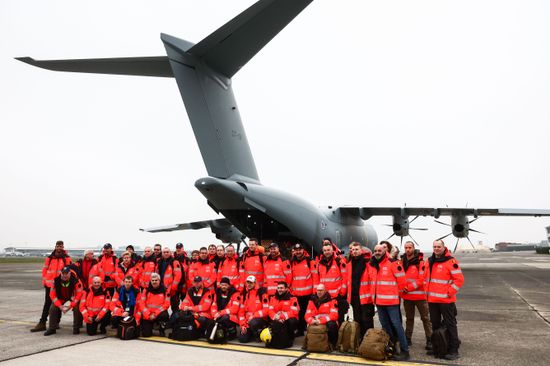 Belgian Rescuers Bfast Pose Picture Before Editorial Stock Photo ...