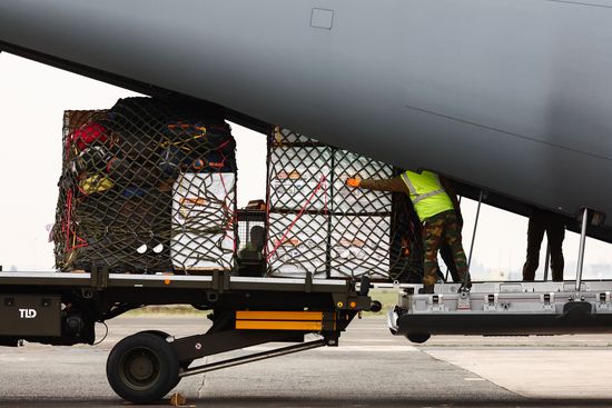 Soldiers Load Necessary Equipment Belgian Rescuers Editorial Stock ...