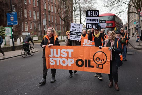 Activists Environmental Campaign Group Just Stop Editorial Stock Photo ...