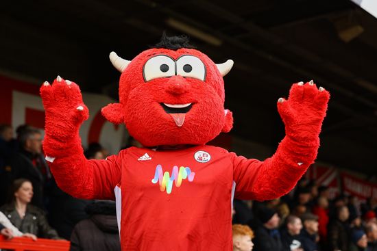 Crawley Town Mascot Reggie Red During Editorial Stock Photo - Stock ...
