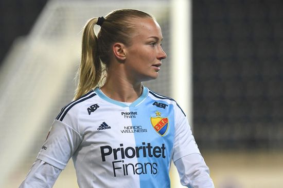 Tove Almqvist 22 Djurgarden During Pre Editorial Stock Photo - Stock ...