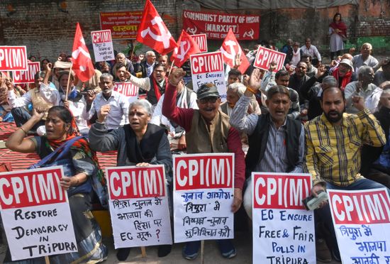 Cpim Delhi State Committee Staged Protest Editorial Stock Photo - Stock ...