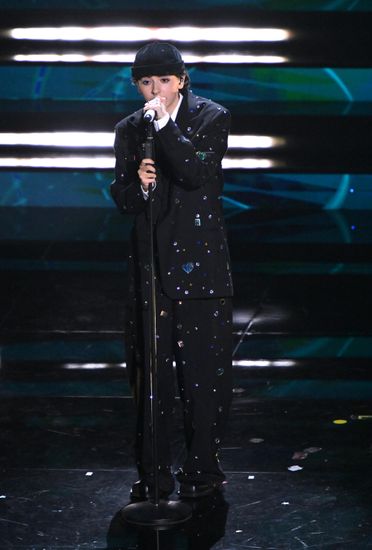 Italian Singer Ariete Performs During Sanremo Editorial Stock Photo ...