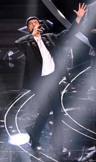 Italian Singer Sethu Performs During Sanremo Editorial Stock Photo ...