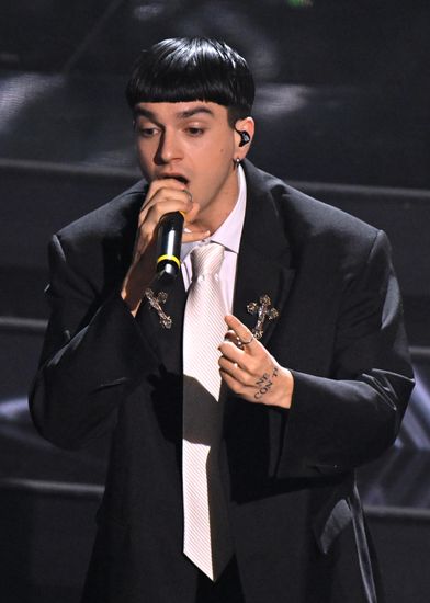 Italian Singer Sethu Performs During Sanremo Editorial Stock Photo ...