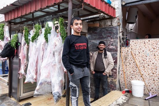 Men Pose Be Photographed Butcher Shop Editorial Stock Photo - Stock ...