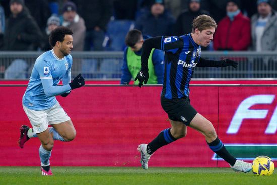Rasmus Hojlund Atalanta Bc Felipe Anderson Editorial Stock Photo ...