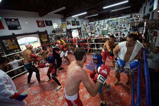 Boxers Fight Costume Carnival Mmboxe Fight Editorial Stock Photo ...