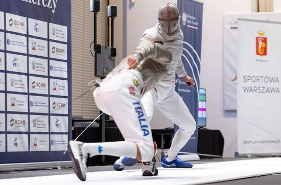 Luigi Samele Sandro Bazadze During Sabre Editorial Stock Photo - Stock ...