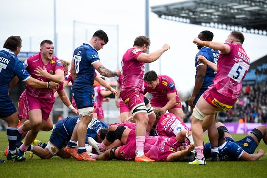 Aidon Davis Exeter Chiefs Celebrates Try Editorial Stock Photo - Stock ...