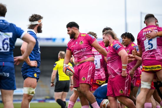 Rus Tuima Exeter Chiefs Celebrates Scoring Editorial Stock Photo ...