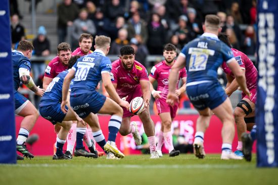 Rus Tuima Exeter Chiefs Passes Ball Editorial Stock Photo - Stock Image ...