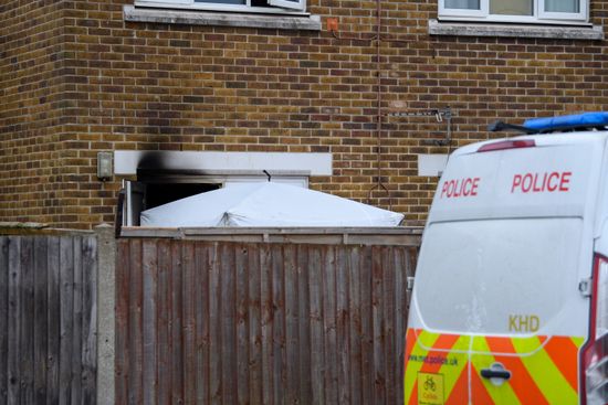 Police Van Fire Damaged Doorway Rear Editorial Stock Photo - Stock ...