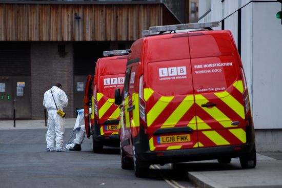London Fire Brigade Lfb Fire Investigators Editorial Stock Photo ...