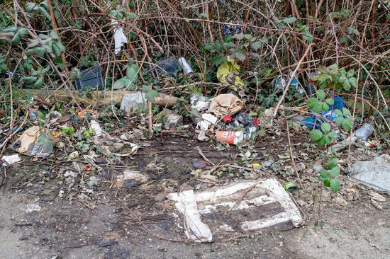 Roadside Litter Fly Tipping Even Abandoned Editorial Stock Photo ...