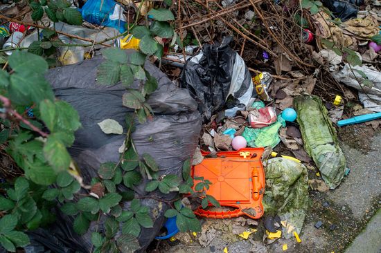 Roadside Litter Fly Tipping Even Abandoned Editorial Stock Photo ...