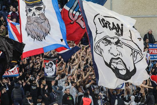 Ultra Supporters Paris Their Flags During Editorial Stock Photo - Stock ...