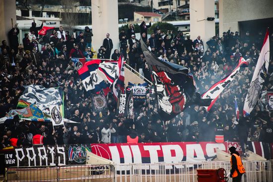 Ultra Supporters Paris Their Flags During Editorial Stock Photo - Stock ...