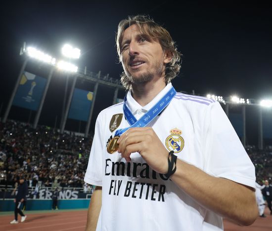 Luca Modric Celebrating During Victory Real Editorial Stock Photo ...