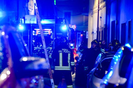 Fire Brigade Intervention After Fire Broke Editorial Stock Photo ...