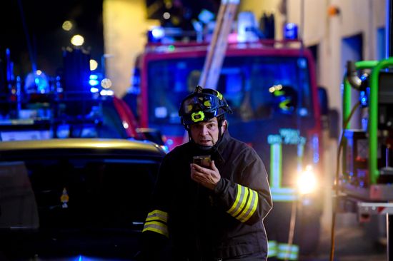 Fire Brigade Intervention After Fire Broke Editorial Stock Photo ...