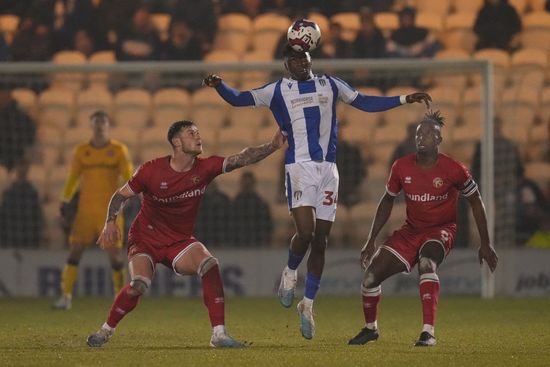 Samson Tovide Colchester United Surrounded By Editorial Stock Photo ...