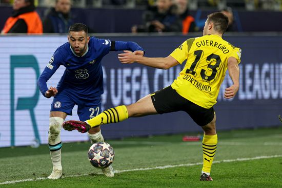 Hakim Ziyech Chelsea Raphael Guerreiro Borussia Editorial Stock Photo ...