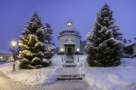 Silent Night Chapel Winter Night Shot Editorial Stock Photo - Stock ...