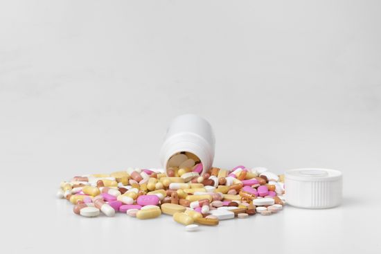 Coloured Pills Capsules Trickle Out Plastic Editorial Stock Photo ...