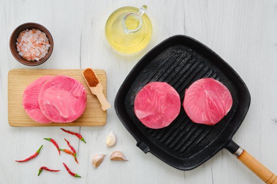 Top View Frozen Round Tuna Cutlet Editorial Stock Photo - Stock Image ...
