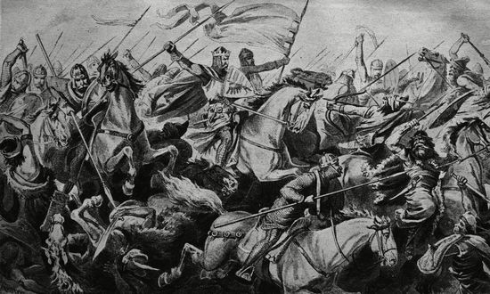 Battle Lechfeld 955 Ad Historical Illustration Editorial Stock Photo ...