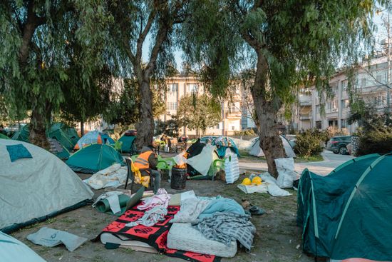 Rescue Workers Rest Tents After Working Editorial Stock Photo - Stock ...