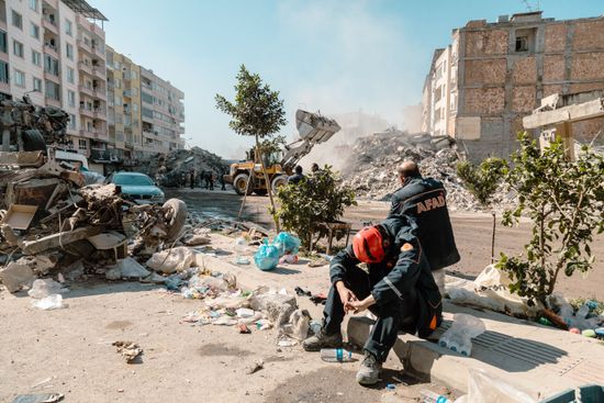 Exhausted Rescue Worker Turkish Organization Afad Editorial Stock Photo ...