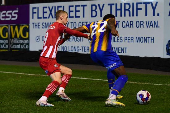 Jay Stansfield Exeter City Challenges Ball Editorial Stock Photo ...