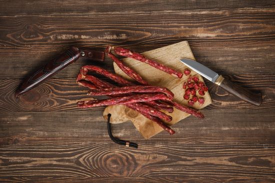 Overhead View Air Dried Deer Pork Editorial Stock Photo - Stock Image ...