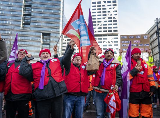 Utrecht Members Trade Unions Cnv Fnv Editorial Stock Photo - Stock ...