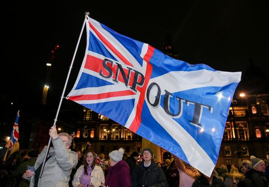 Unionist Supporters Expose Scotland Organised Meeting Editorial Stock ...