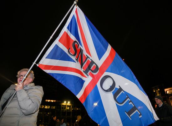 Unionist Supporters Expose Scotland Organised Meeting Editorial Stock ...