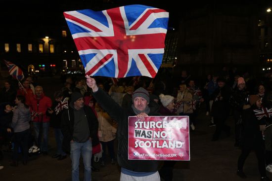 Unionist Supporters Attend Expose Scotland Organised Editorial Stock ...
