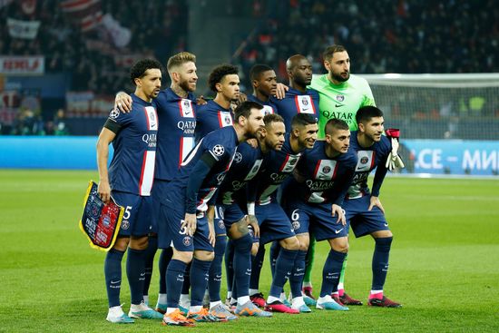 Psg Team Group Lineup Psg Football Editorial Stock Photo - Stock Image ...
