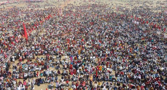Cpiml Supporters Gather Partys Loktantra Bachao Editorial Stock Photo ...