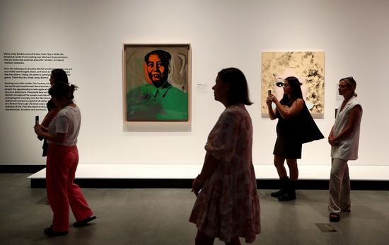 People Look On Amid Art By Editorial Stock Photo - Stock Image ...