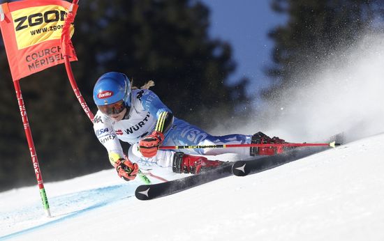 Mikaela Shiffrin Us Cuts Gate During Editorial Stock Photo - Stock ...