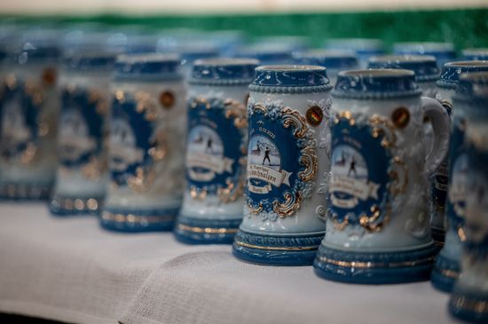 Beer Mugs Trophies During 68th Rupertigau Editorial Stock Photo - Stock ...