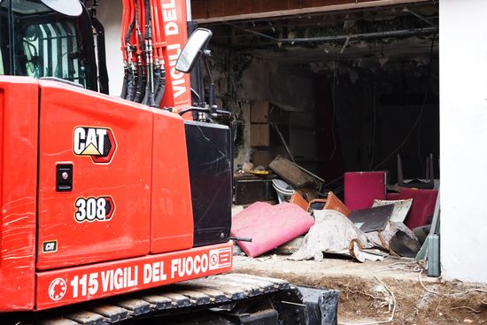 Means Fire Brigade During Demolition Bunker Editorial Stock Photo ...
