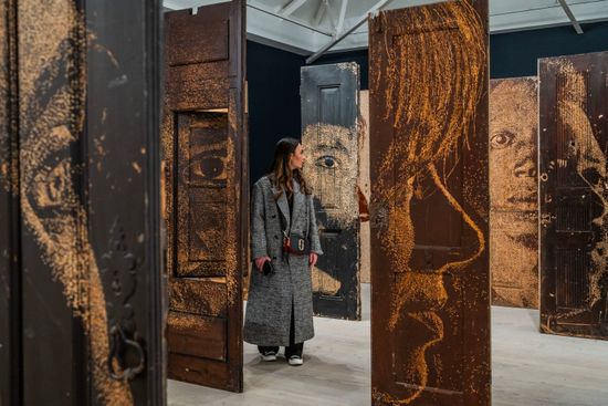 Doors By Vhils Beyond Streets London Editorial Stock Photo - Stock ...