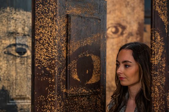 Doors By Vhils Beyond Streets London Editorial Stock Photo - Stock ...