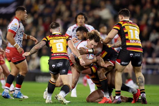 Rob Mulhern Leigh Leopards Tackled By Editorial Stock Photo - Stock ...
